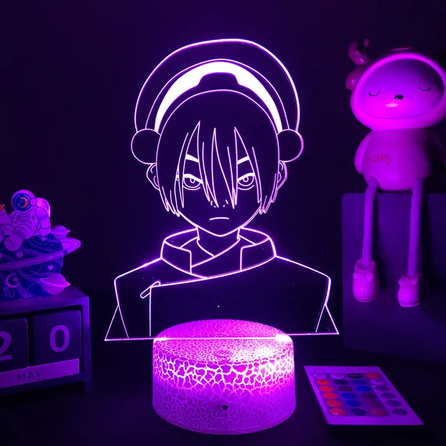 Anime Avatar The Last Airbender 3d Led Lamp Aang Zuko Iroh Toph Beifong ...