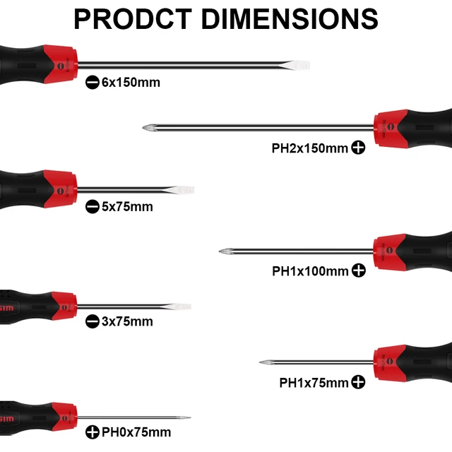 Phillips Screwdriver Sizes