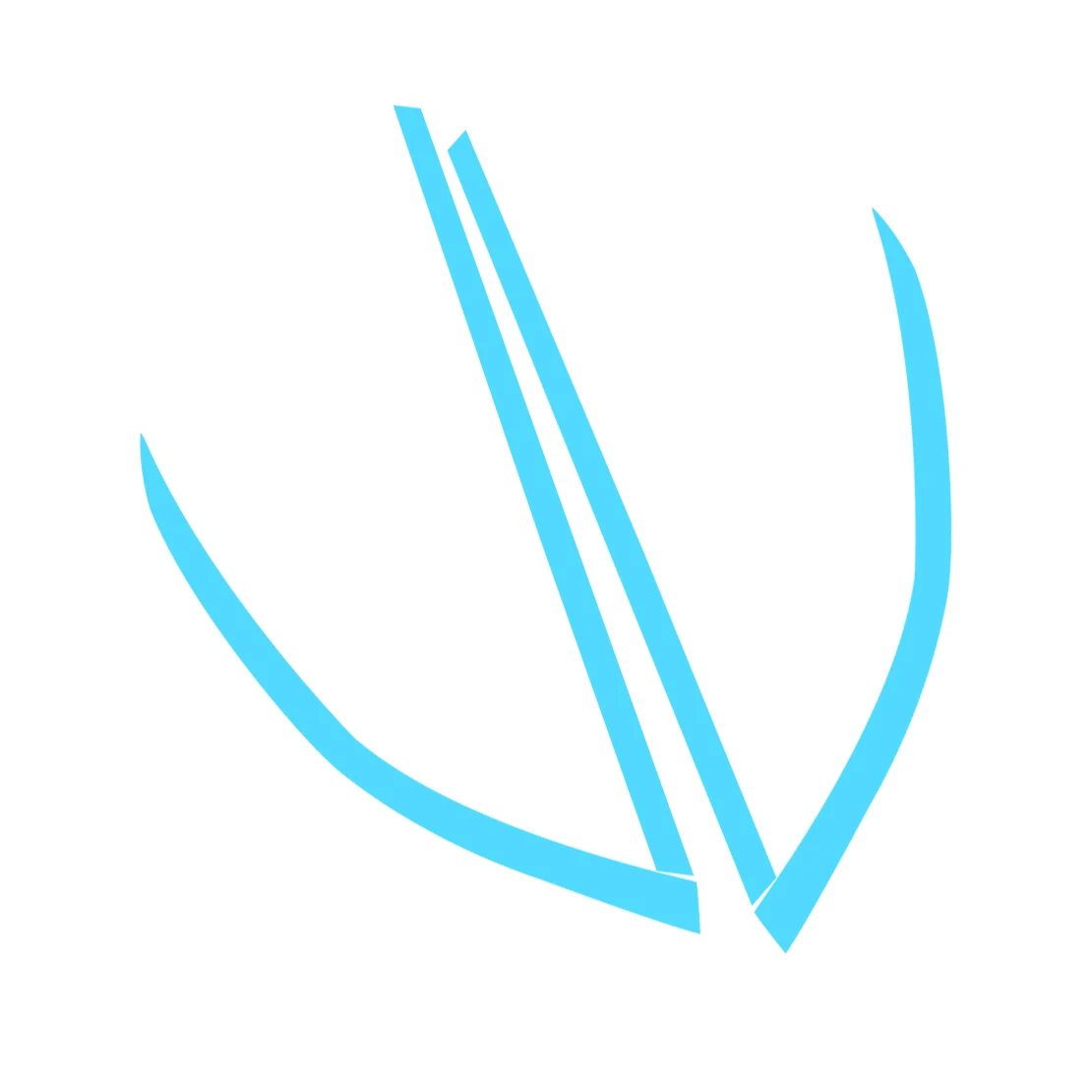 Car Blue Daytime Running Light DRL Headlight LED Discoloration Sticker ...