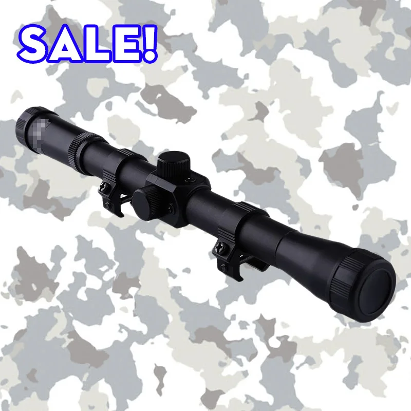 4x20 Rifle Optics Scope Tactical Crossbow Riflescope & 20mm Rail Mounts ...