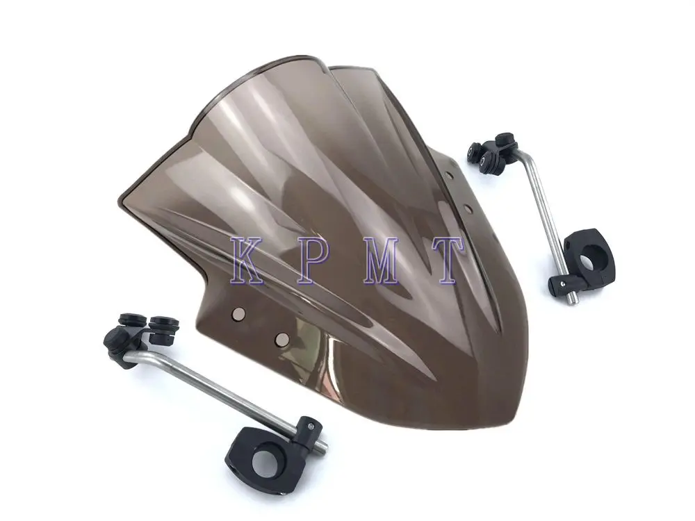 Motorcycle-Windshield-Windscreen-With-adjustable-bracket-Wind-Screen ...