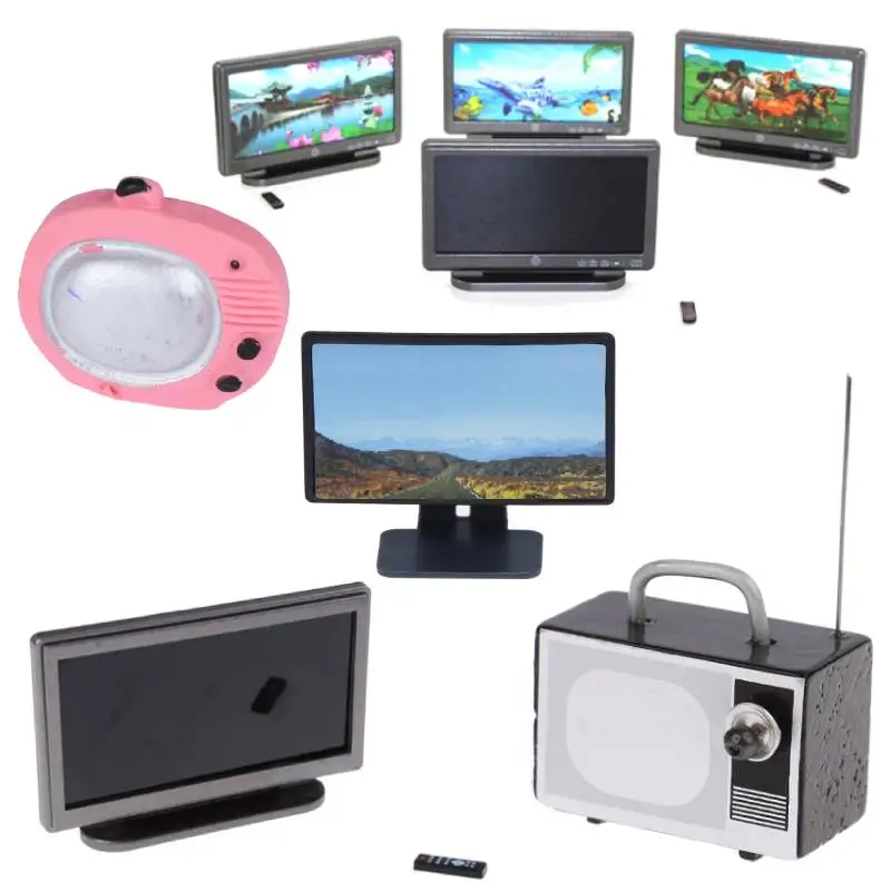 Art & Collectibles Dolls & Miniatures 1:12 scale Curved Screen TV for ...