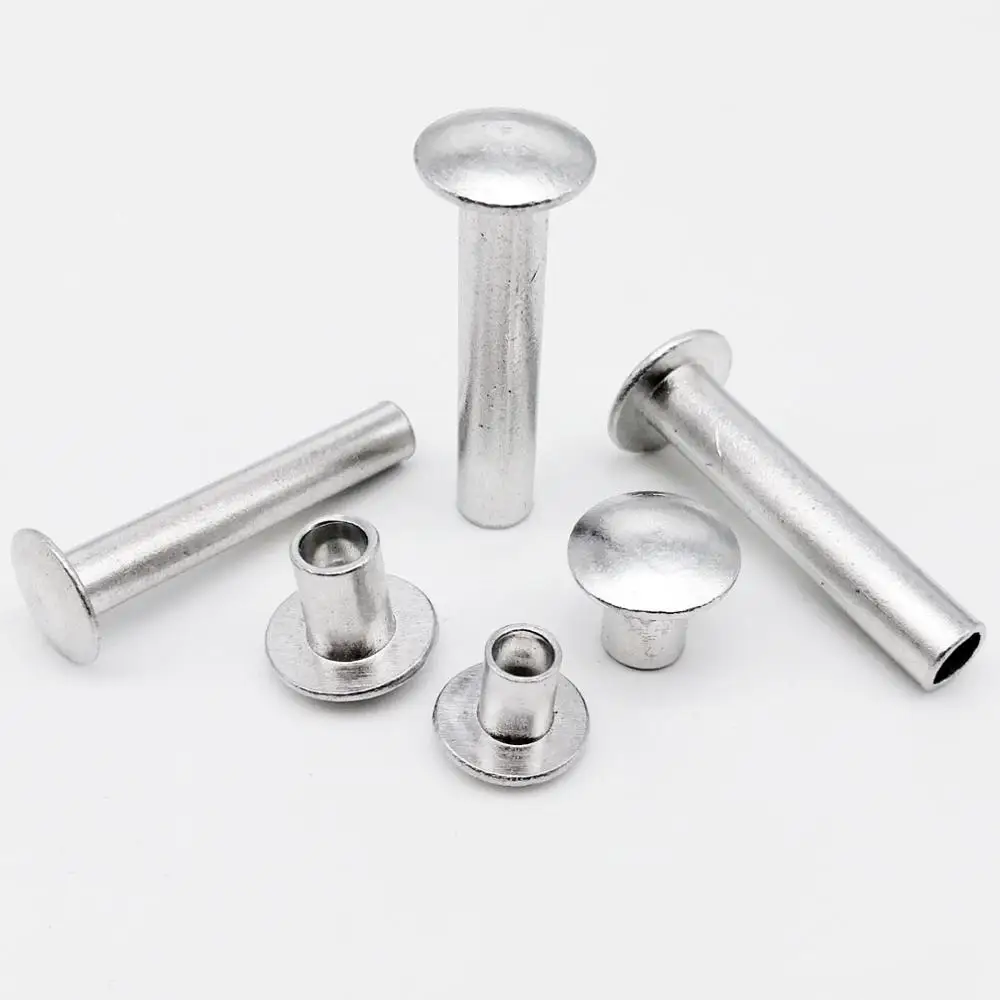 10/50pcs M2 M2.5 M3 M4 M5 M6 Gb873 Aluminum Round Flat Truss Head Half ...