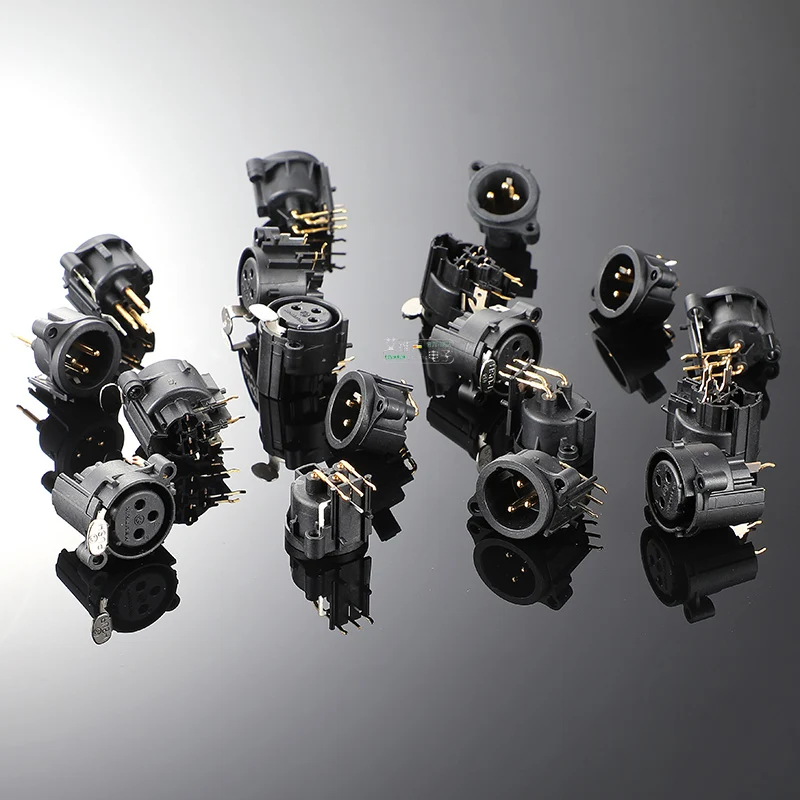 Neutrik-Prise XLR Mâle Femelle,Panneau de Montage PCB 3 Pôles,Contacts ...