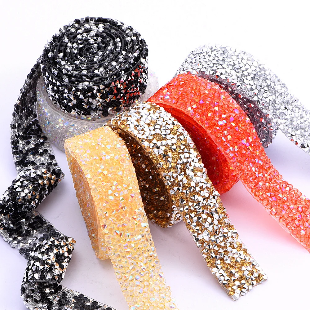 1 yard/lot width 3cm Many Colors стразы Rhinestones Banding Silver ...