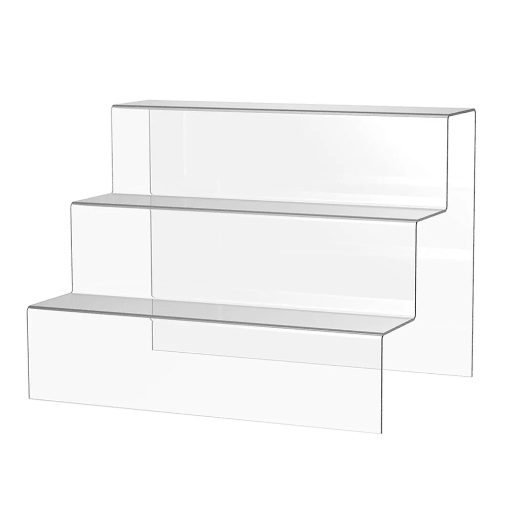 1 Pc Display Stand Clear Stepped Acrylic Durable Storage Rack Holder ...