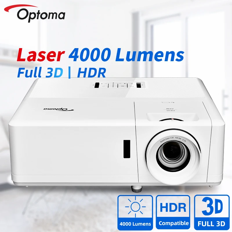 Optoma-Laser-Projector-Blu-ray-3D-Projector-For-Work-Home-Theater-1080P ...