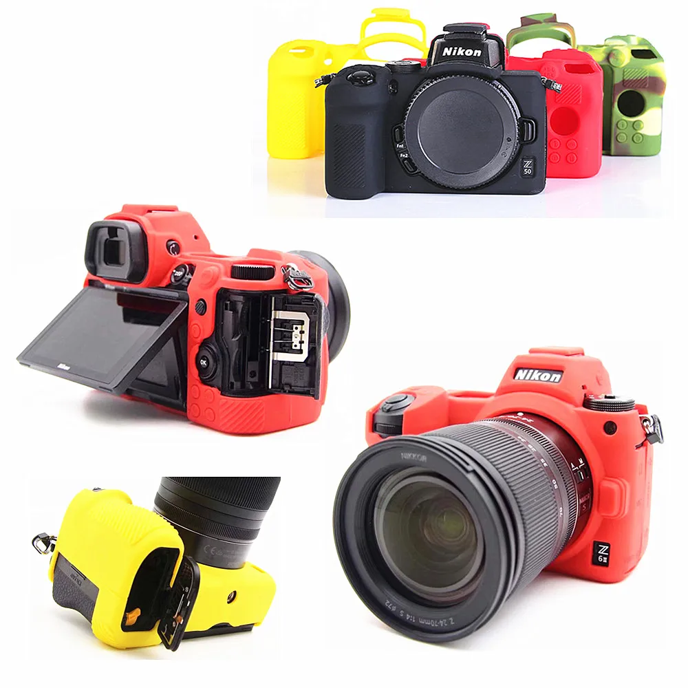 Silicone Armor Skin Case Camera Bag Body Cover Protector for Nikon Z50 ...
