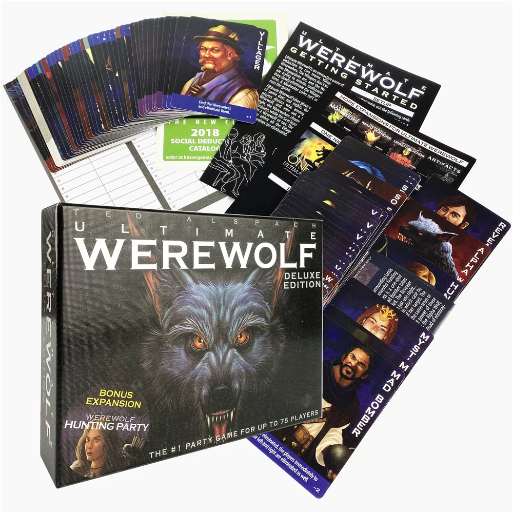 One Night Ultimate Werewolf Super Villains Alien Collection Cards Board ...