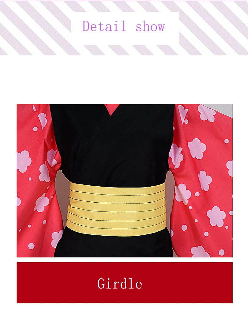 Anime Demon Slayer Makomo Kimono Uniform Cosplay Costume With Mask And ...