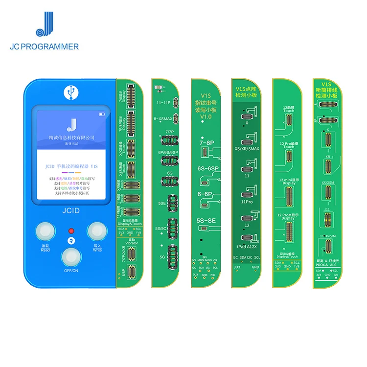 Jc v1s para iphone 7 8 8p x 11 12 cor original fotossensível toque ...