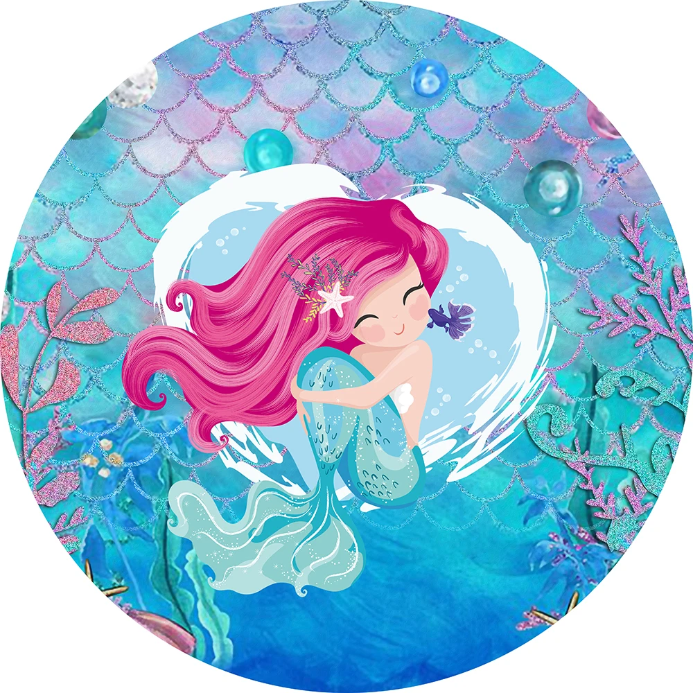 Little Mermaid Pink Background