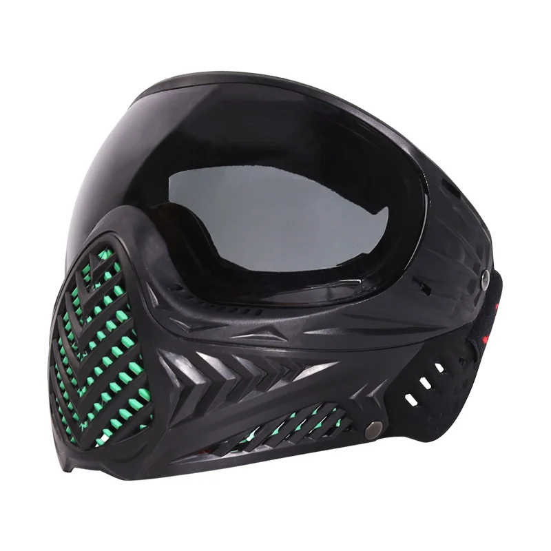 Spunky II Black Paintball Archery Mask Made of Soft PE and Hard Nylon ...