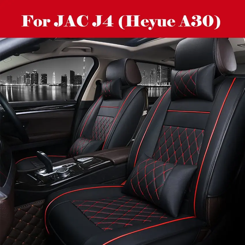 Deluxe Edition Car Seat Cover Cushion 5 Seats Front+Rear Breathable PU ...