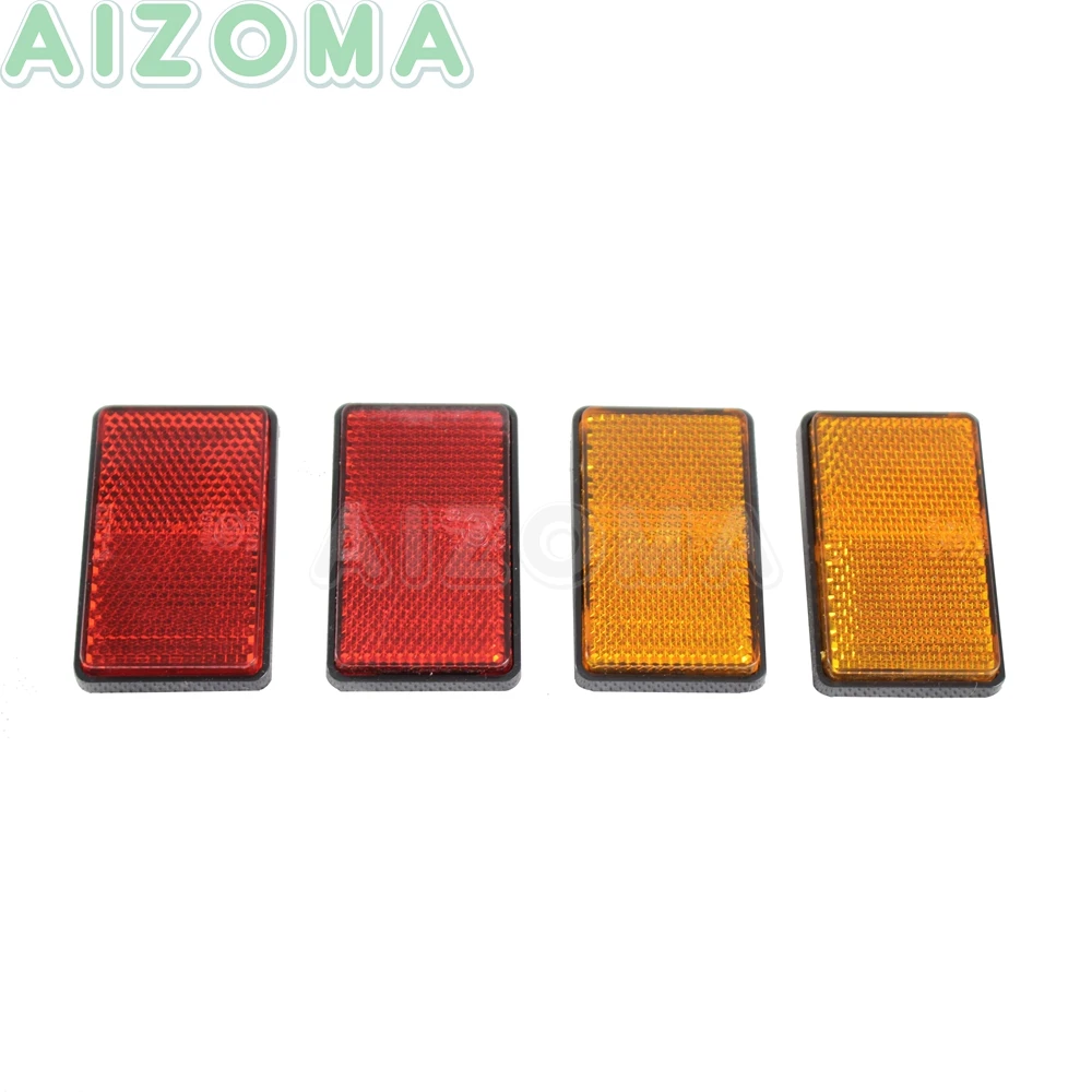 Motorcycle Bolt-on Rectangle Plastic Reflectors 64.5*39mm Reflector ...