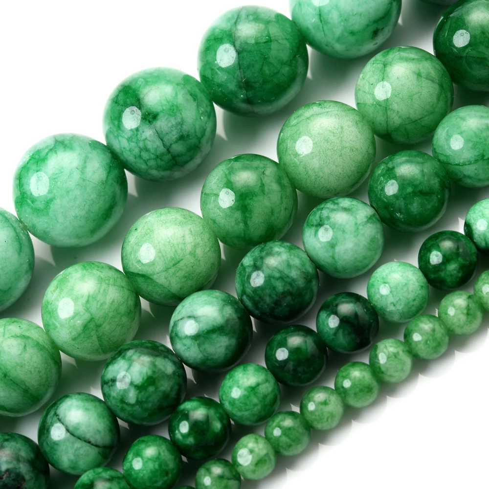 Seco azul Jades Natural cuentas redondas de piedras espaciador suelto ...