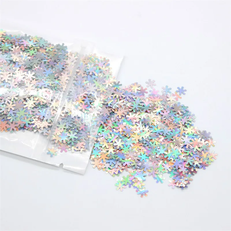 KSCRAFT 20g Colorful Snowflake Shape Sequins PVC Flat for DIY ...