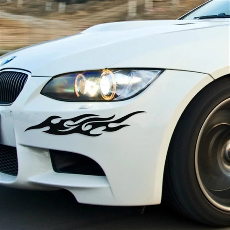 Car Styling Flame Fire Car Stickers Decals For All Universal Cars ...