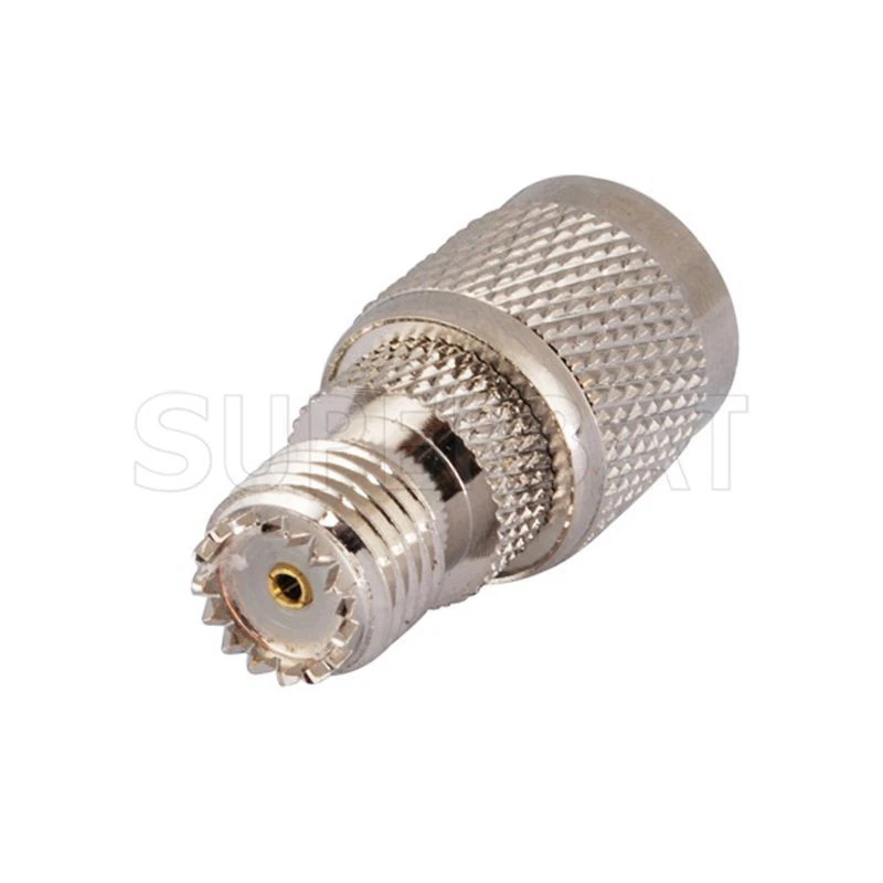 Superbat Mini UHF to TNC 어댑터 Mini UHF Female to TNC Male 스트레이트 RF 동축 ...
