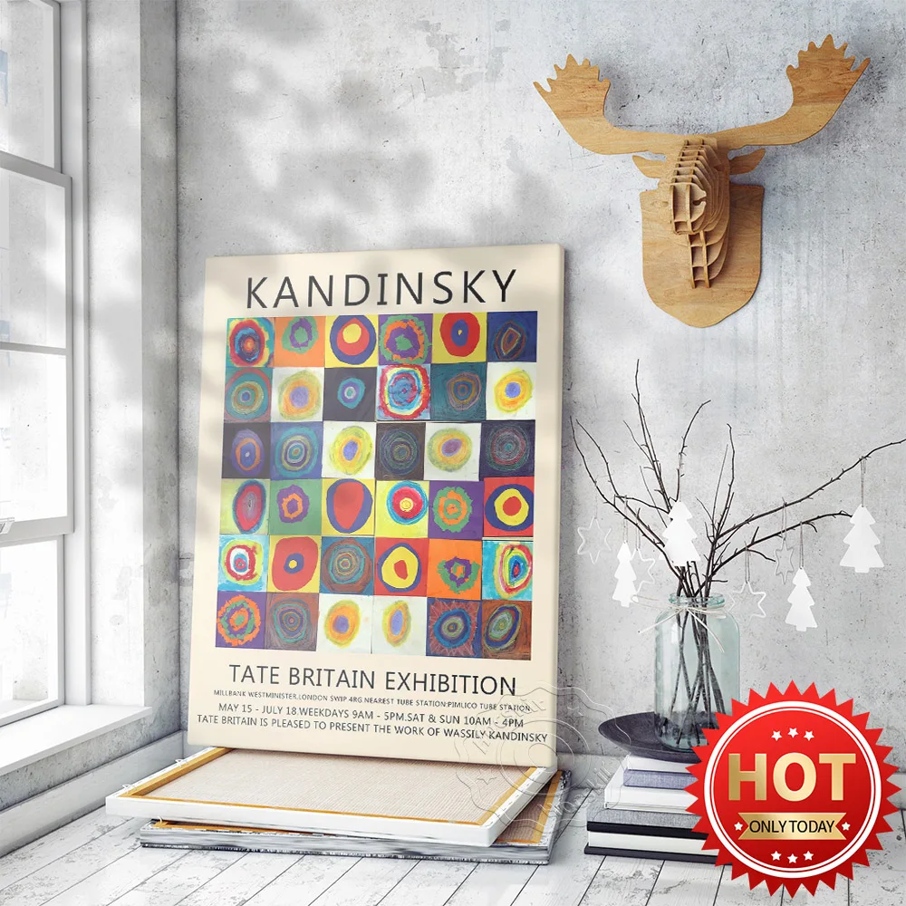 Wall Décor Wassily Kandinsky Abstract Poster Art exhibition Home decor ...