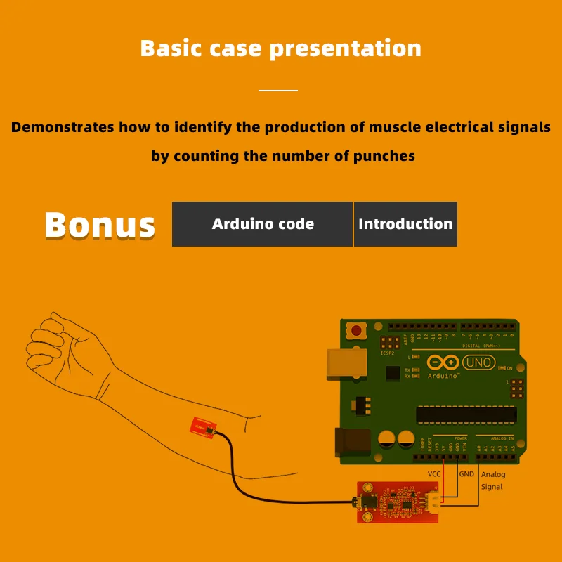 Biosensor EMG Biometrics Dry Electrode Wearable Muscle Signal Sensor ...