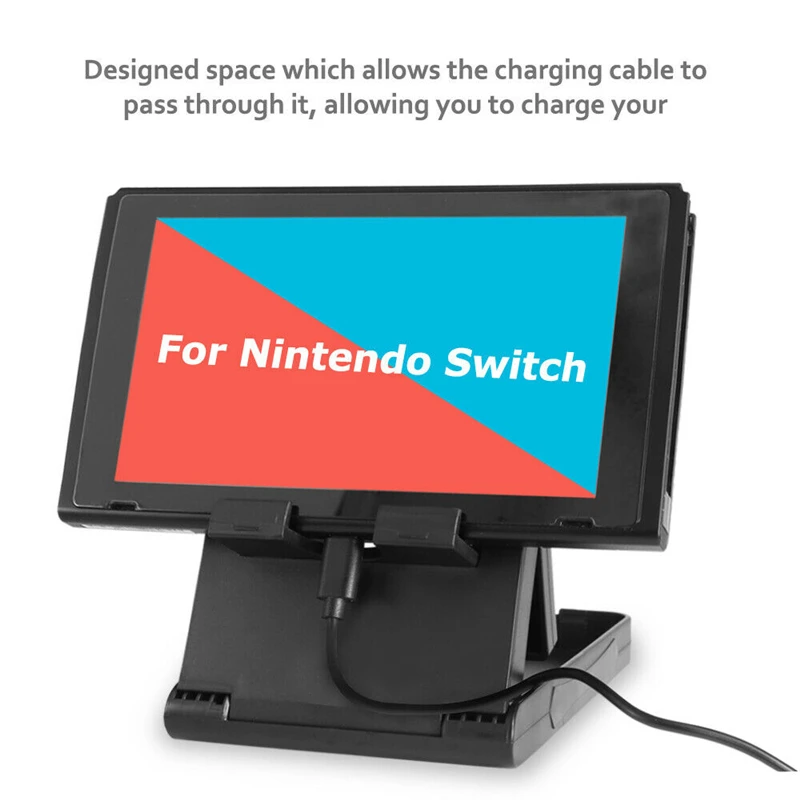 For Switch Holder Bracket Stand Dock Cradle Game Console Foldable Game ...