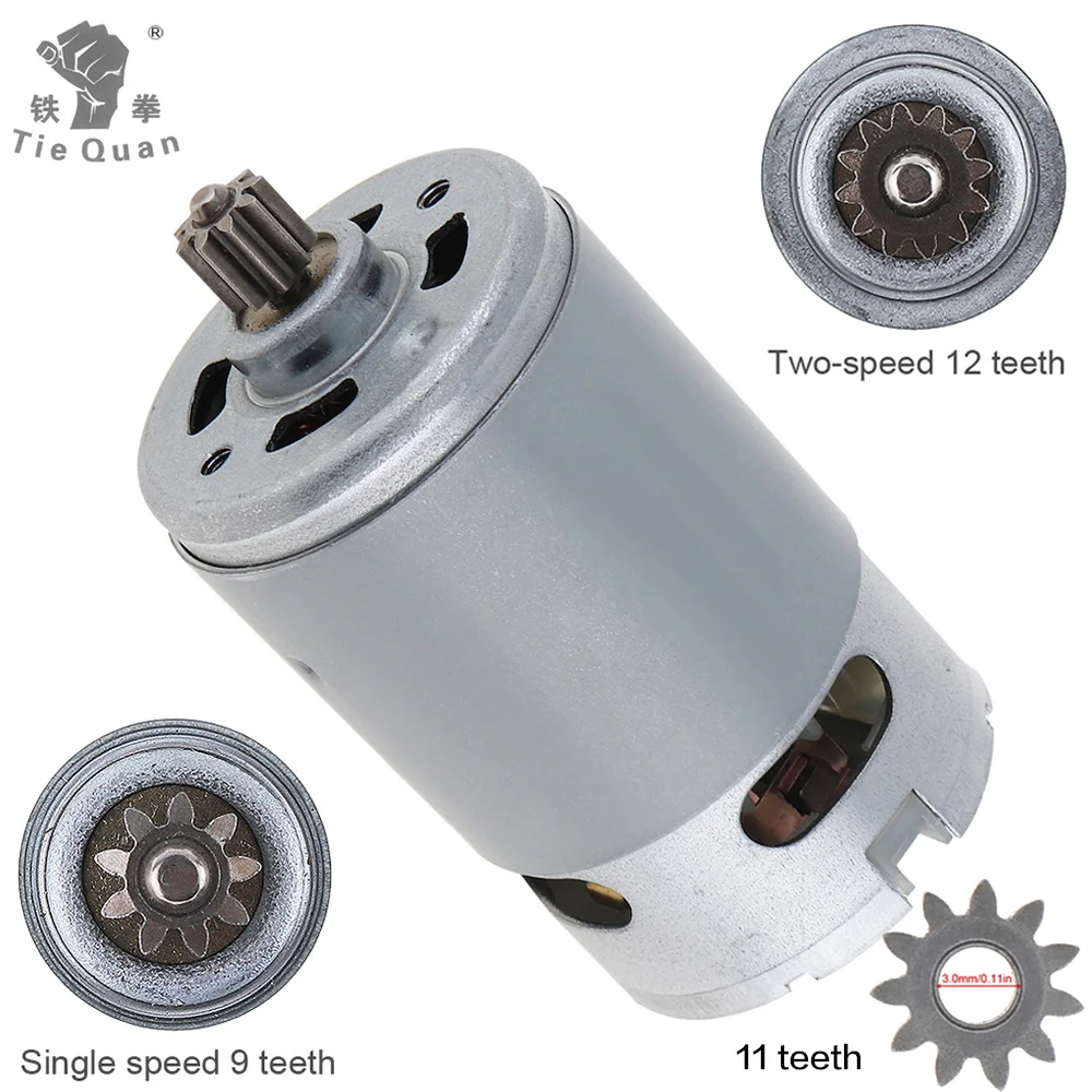 Motor de CC RS550, 12V, 16,8 V, 21V, 25V, 19500 RPM, 9, 11, 12 dientes ...