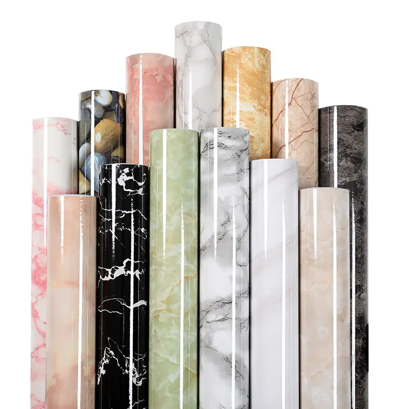 Marble-Sticker-Countertop-Desktop-Cabinet-Stove-With-Wallpaper-Self ...