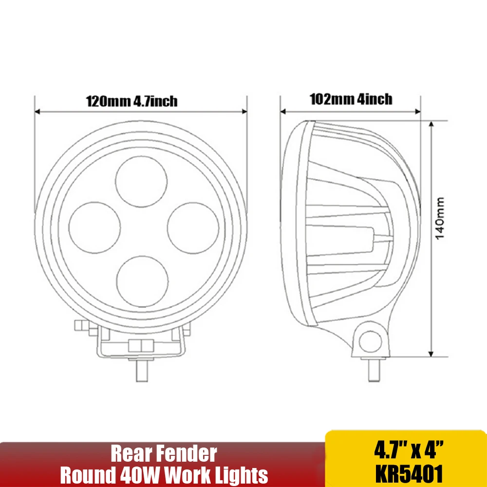 Lampu Kerja Led 65W Oval Besar 12V 24V Lampu Sorot Untuk, 54% OFF