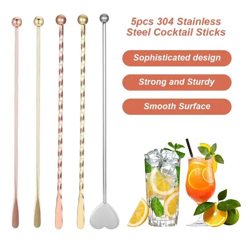 Stirrers-Sticks-304-Stainless-Steel-Stirring-Rod-Gold-Plated-Coffee ...
