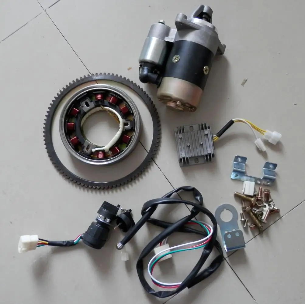 3kw Electric Start Kit For Yanmar L48 2kw Diesel Starter Motor Key ...