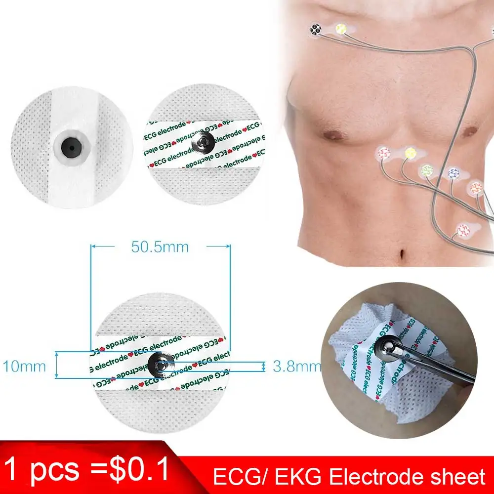 50pcs /100pcs ECG Electrodes Medical Disposable Electrode Patch EKG ...