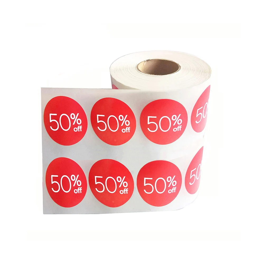 Price Stickers 50 Off Percent Off Labels 1.5 inch Sale Tags 1000 Pcs ...