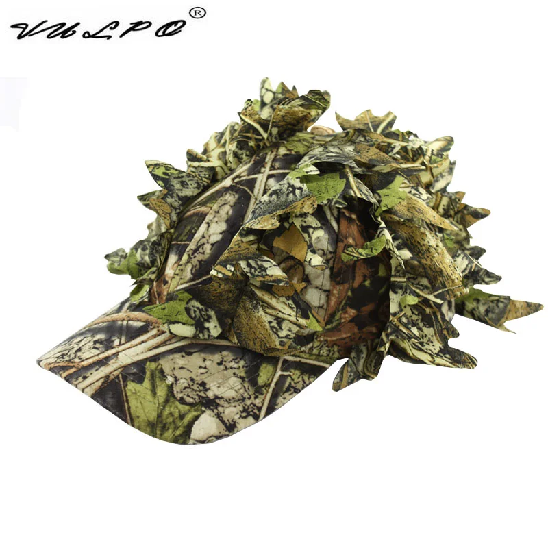 Outdoor Tactical Military Camouflage Cap With Bionic Leaf Camo Hunting ...