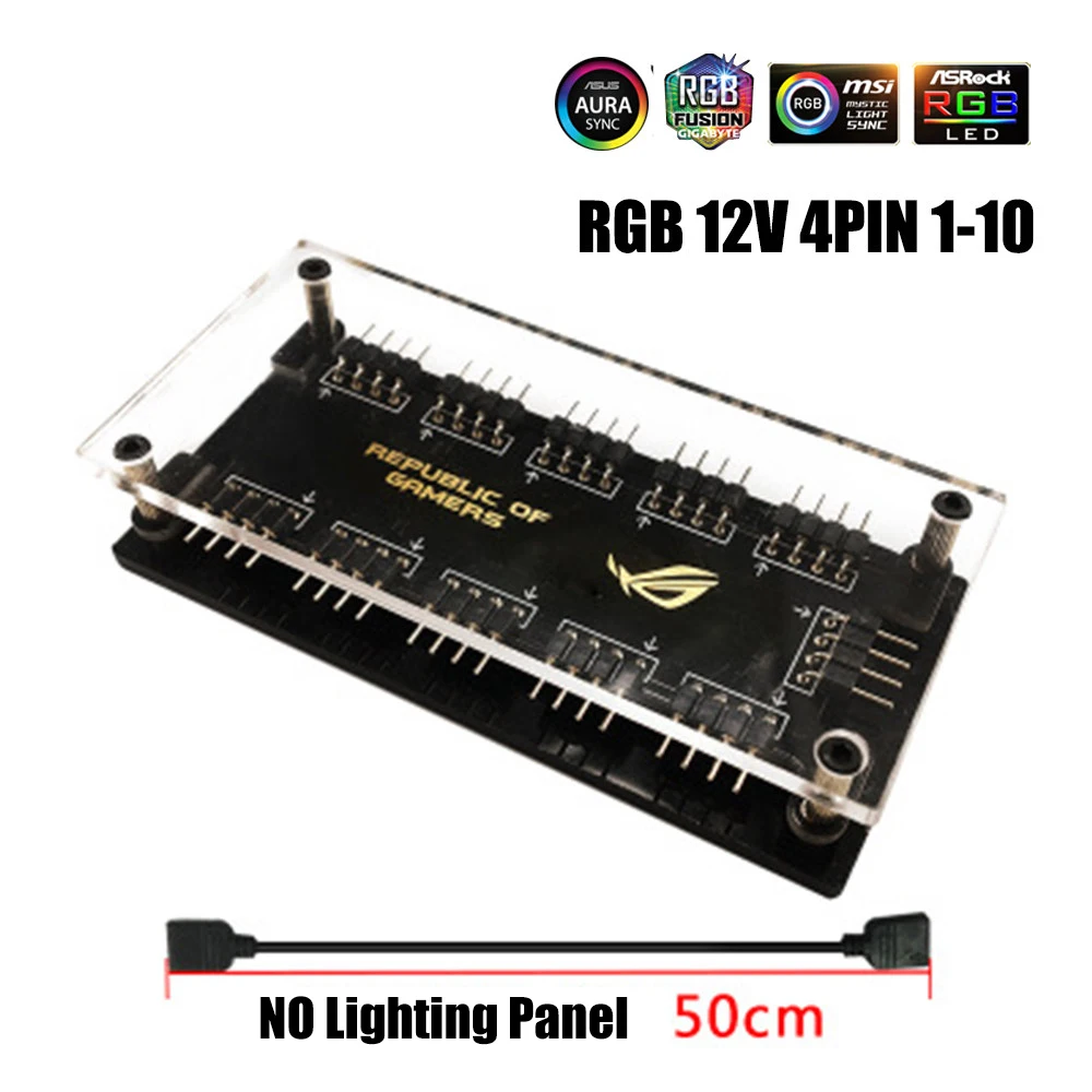 5V Hub MOD Computer Lighting 1in10 SATA Power Interface 5V3PIN ARGB/12V4PIN RGB Multi Interface ...