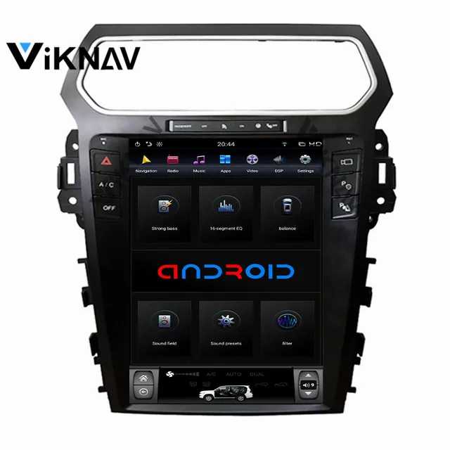 vertical screen Tesla style car multimedia player for Ford Explorer ...