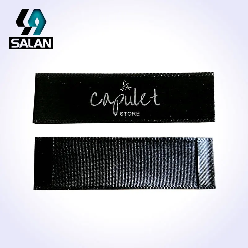 Custom Logo Print Sewing Single Satin Ribbon Fabric For Cloth Label And ...
