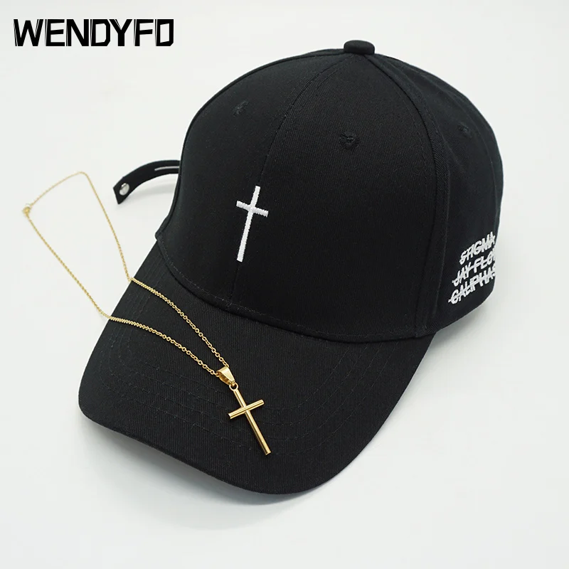 New Men Women Fashion Embroidery Cross Baseball Cap Cotton Snapback Dad ...