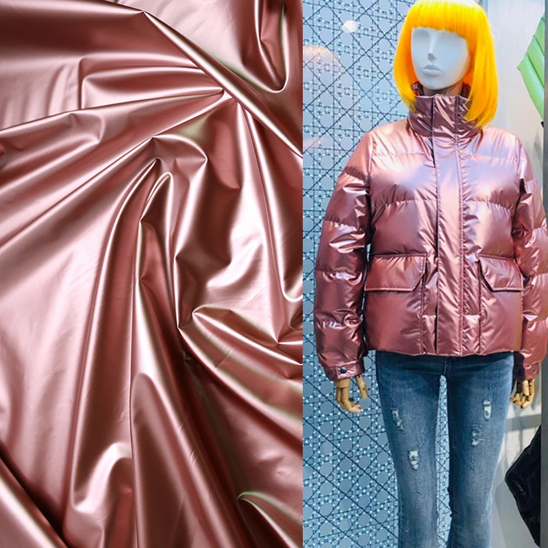 Shiny Smooth Pu Fabrics | Fabrics Winter Jackets | Shiny Polyester ...
