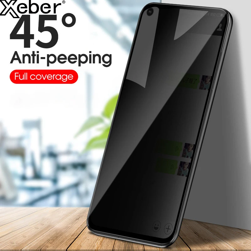 Anti Spy Privacy Tempered Glass For Huawei P50 P40 Pro Plus Lite E P30 P20 P Smart 2021 Z Mate ...