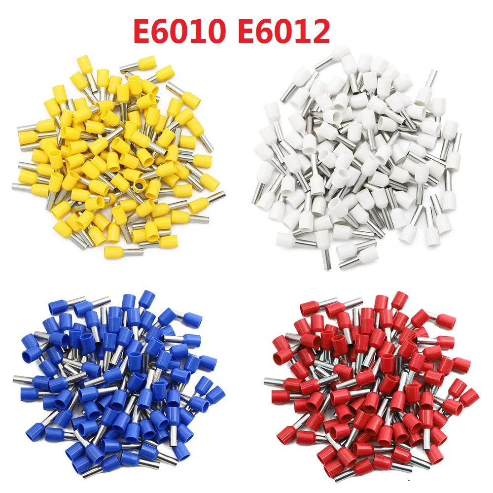 100pcs-E6010-E6012-Insulated-Ferrules-Terminal-Block-Cord-End-Connector ...