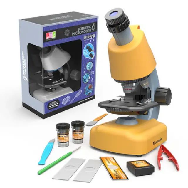 1200 Times MicroScope Kit for Kids Optical Microscope Biological ...