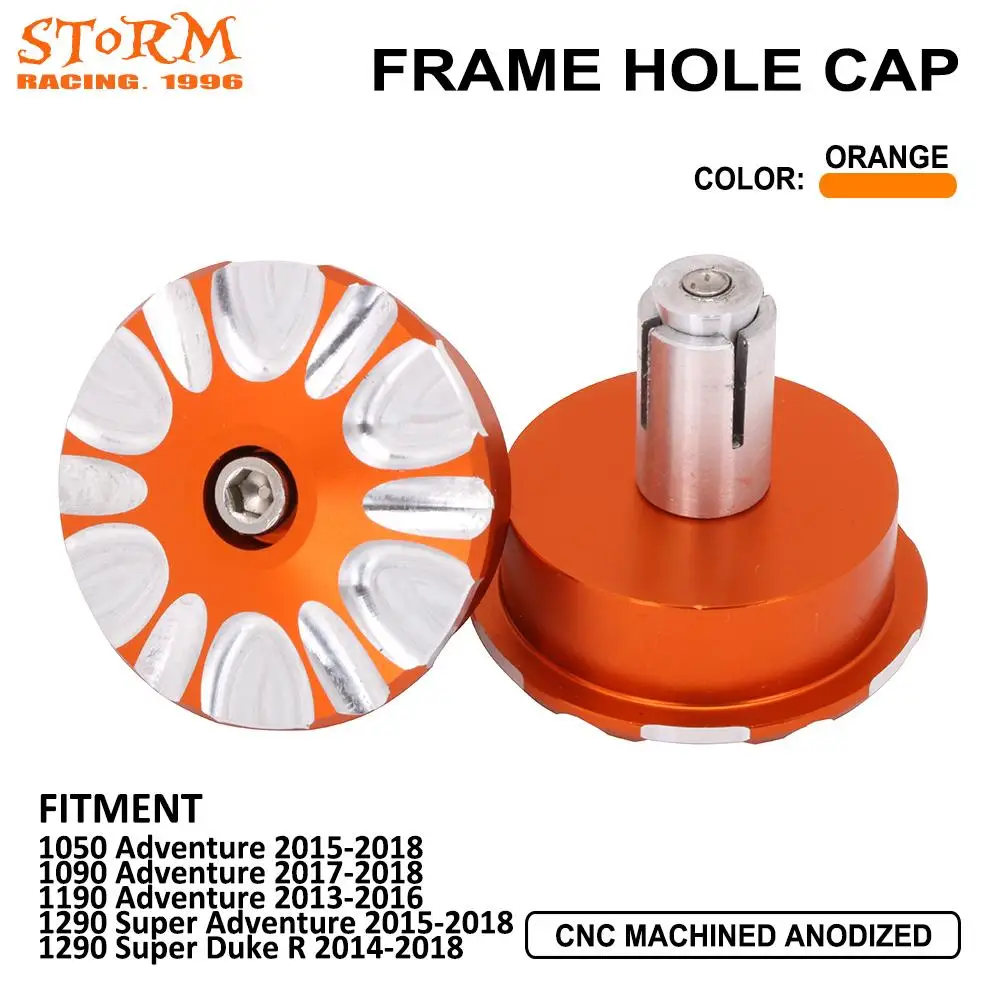 CNC Motorcycle Frame Hole Cap Plug Frame Insert Cover Protector For KTM ...