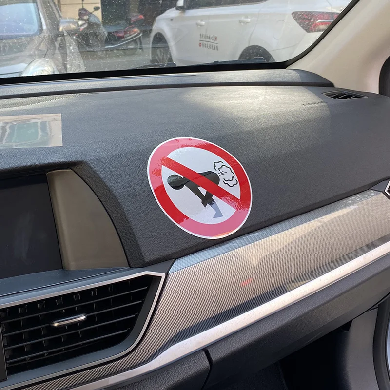 YJZT 12CM*12CM No Farting Car Sticker Funny PVC Decal 12-0808 | BigFace