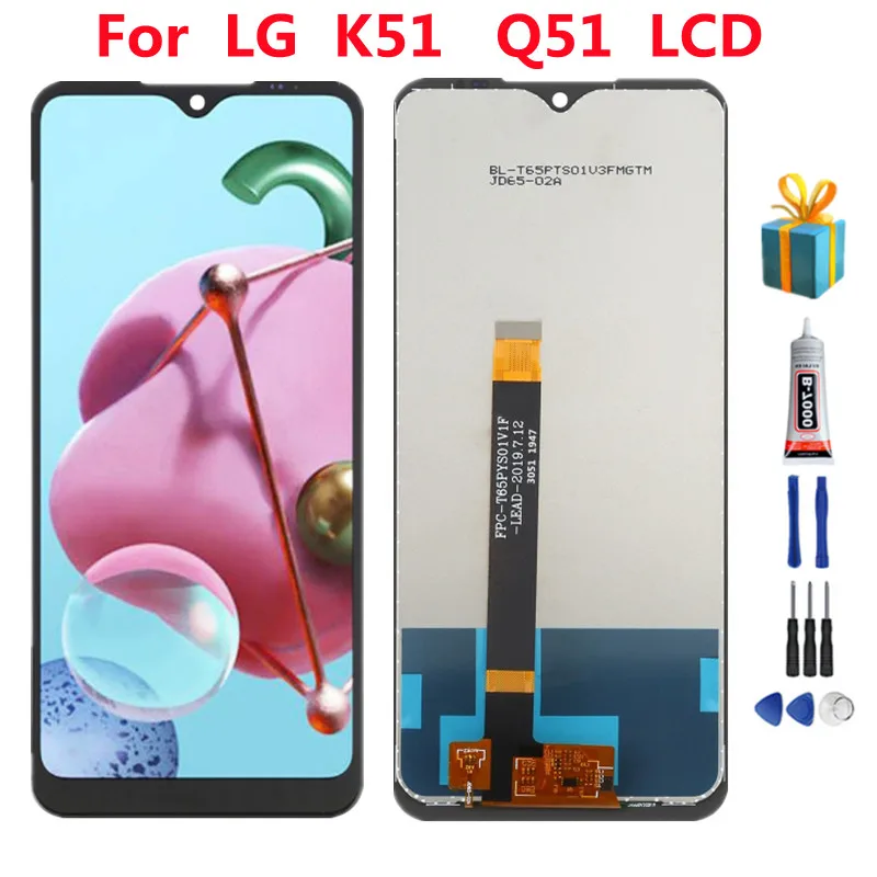 6.5"For LG K51 Q51 LCD Display Touch Screen Digitizer Assembly For LG ...