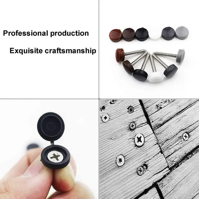 500 Darabos Fehér Fekete Műanyag Csavaros Kupakok Csuklós Csavarfedél ...