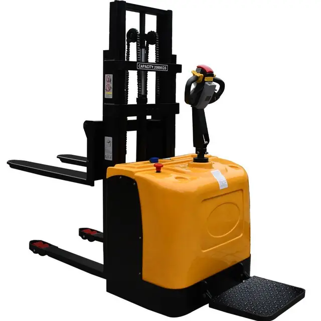All electric walking pallet stacker forklift 1 ton 1.5 ton electric ...