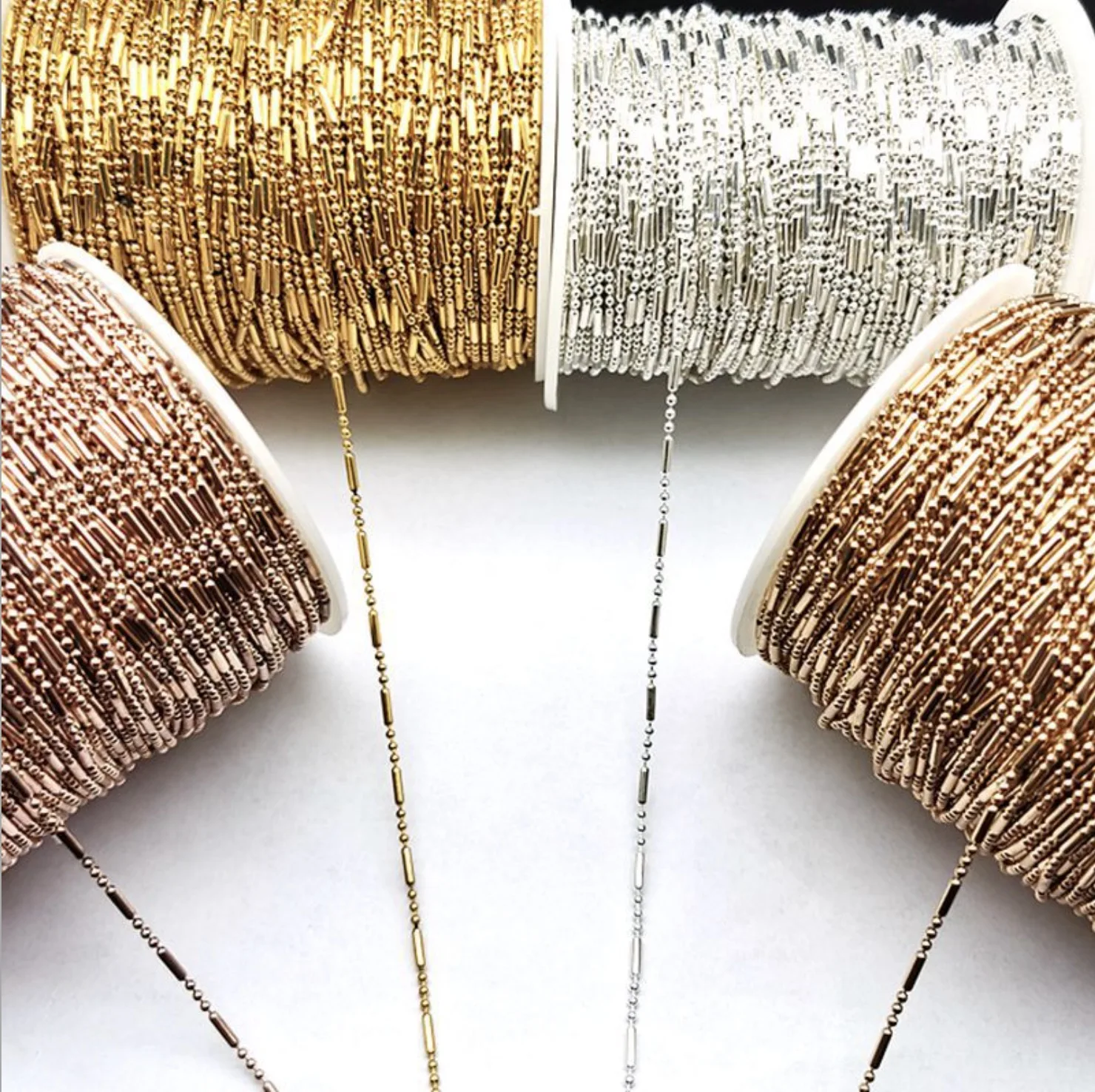 REGELIN-5-10m-Dia-1-5mm-Beaded-Ball-Copper-Chain-Bulk-Jewelry-Chains ...