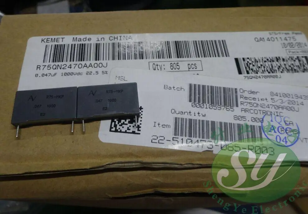 50pcs KEMET KEMET AV R75 0.047uf/1000V 47nf 473 MKP new 22mm film ...
