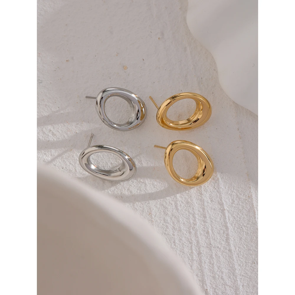 Σκουλαρίκι ασ. Hollow Stud – Kosmo Jewellery